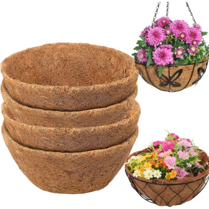 Jual POT BUNGA KERANJANG BESI HIASAN BALKON SABUT KELAPA | Shopee Indonesia