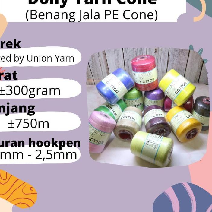 Jual New Benang Rajut Benang jala Doily Yarn 300g United by Cotton Part ...