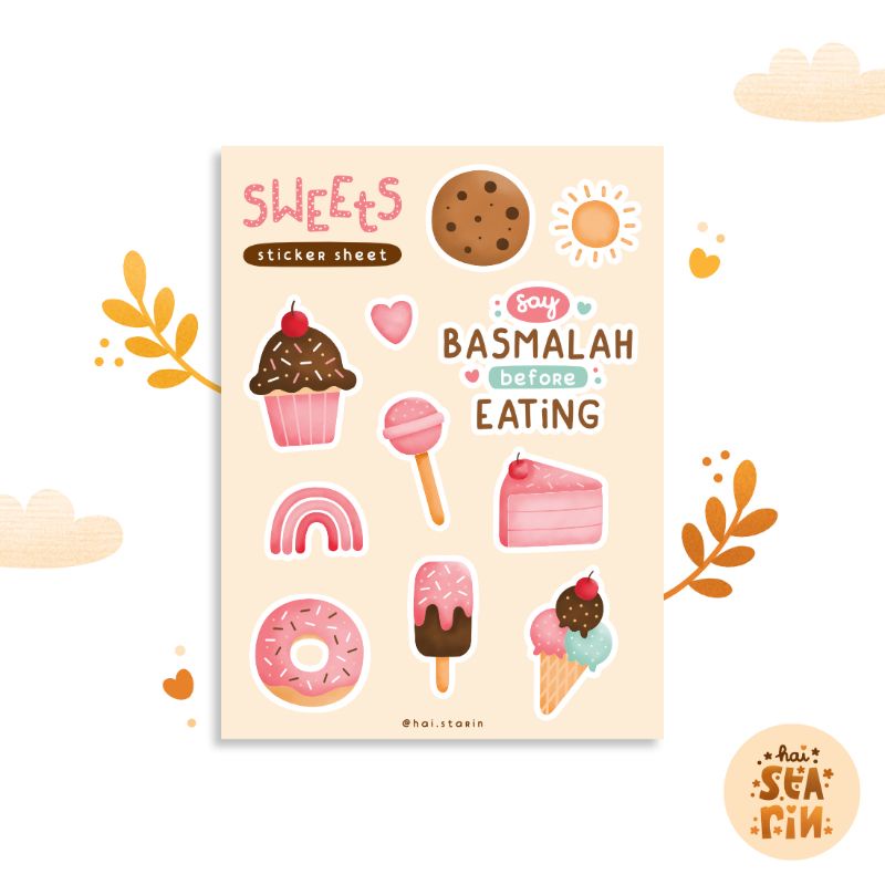 Jual STIKER SWEETS SERIES | Stiker Aesthetic | Stiker Jurnal Makanan ...