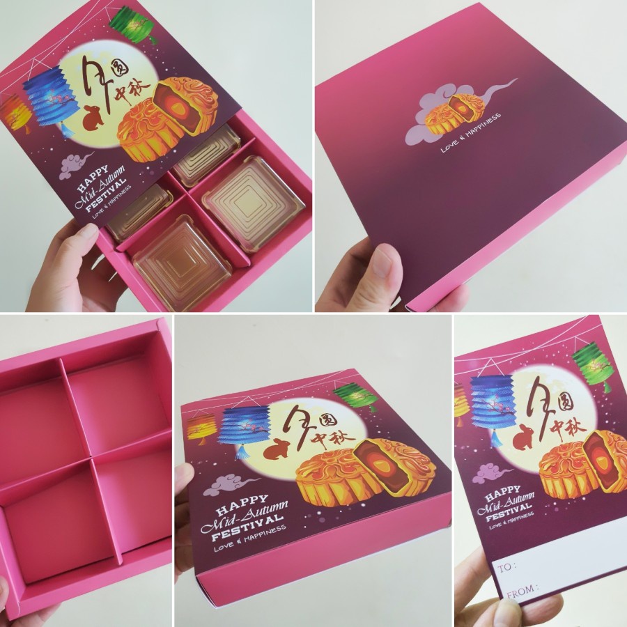 Jual (5pcs) KARDUS PACKING KUE BULAN KOTAK MOONCAKE 100 Gr SEKAT 4 BOX ...