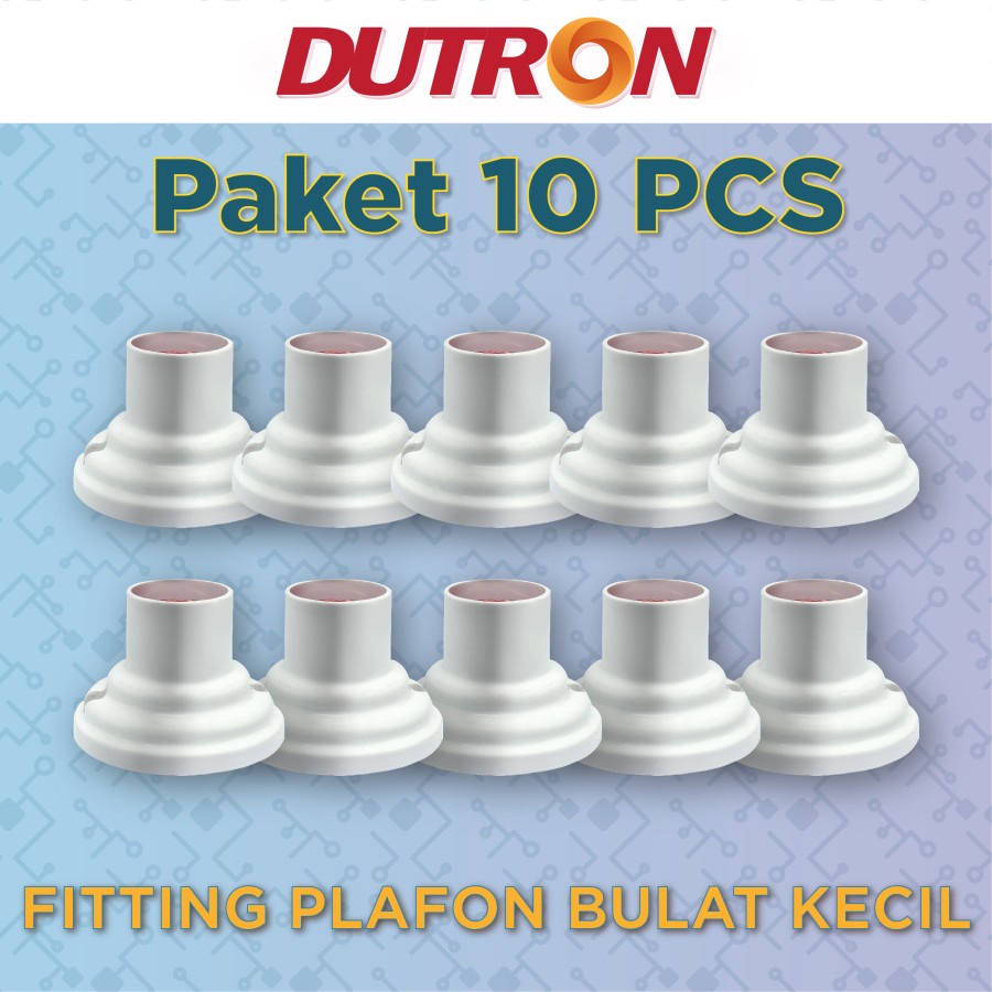 Jual Fitting Plafon Bulat Dutron Paket isi 10 Pcs | Shopee Indonesia
