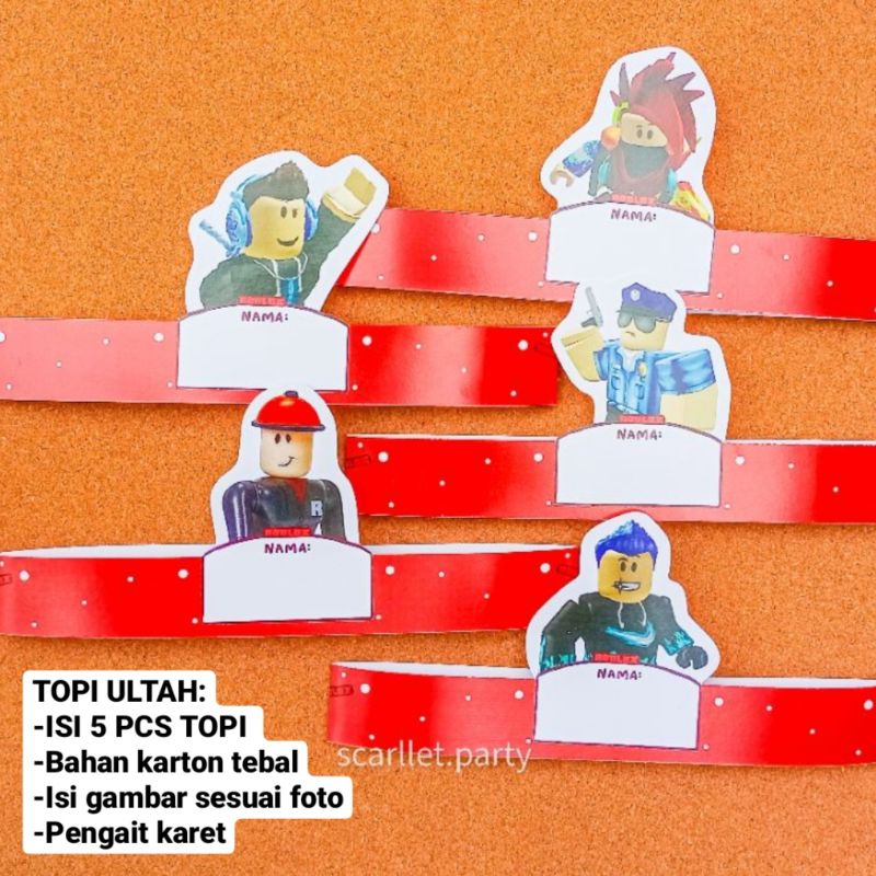 Jual TOPI ULTAH ROBLOX HAPPY BIRTHDAY TOPI LINGKAR ULANG TAHUN ANAK HBD ...