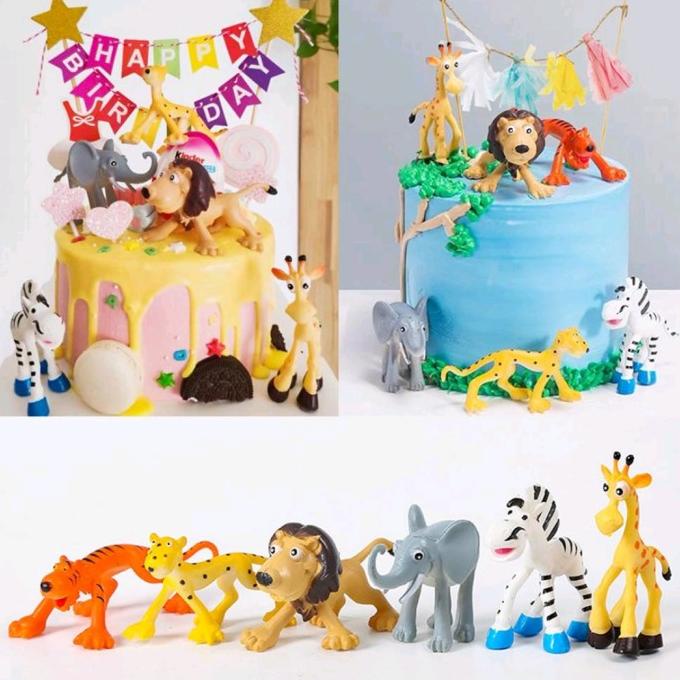 Jual Topper Zoo, Topper jungle, mainan binatang set, hiasan kue ...