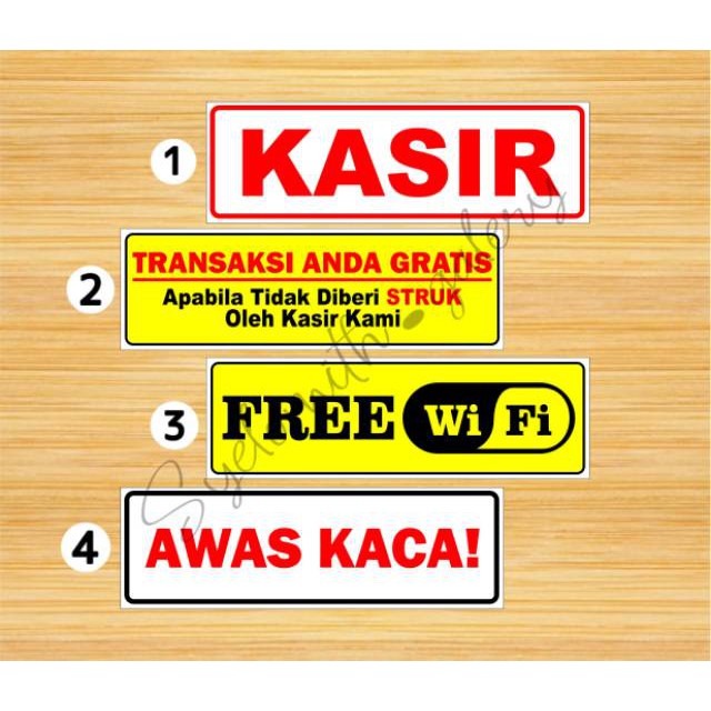 Jual STICKER KASIR - STIKER AWAS KACA - STIKER TRANSAKSI GRATIS ...