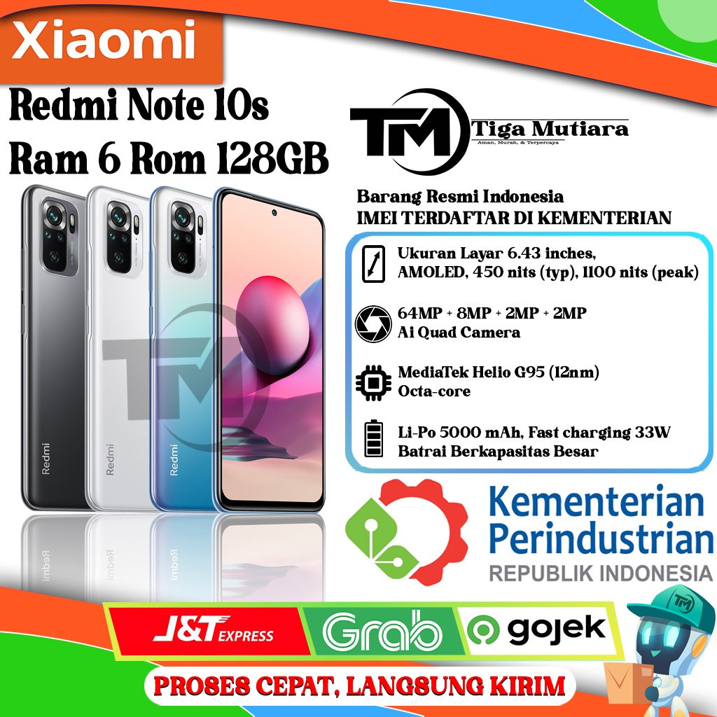 Jual Xiaomi Redmi Note 10S Ram 6GB | 8GB Rom 64GB | 128GB | Shopee Indonesia