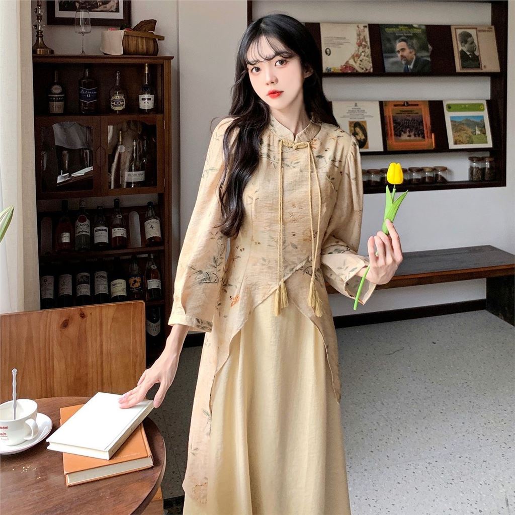 Jual Large new coil Buckle New Chinese dress, female fat mm cheongsam ...