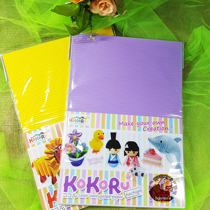 Jual [PAK] KERTAS KOKORU BERGELOMBANG HACHI, HACHIGO, HACIRO A4 ...