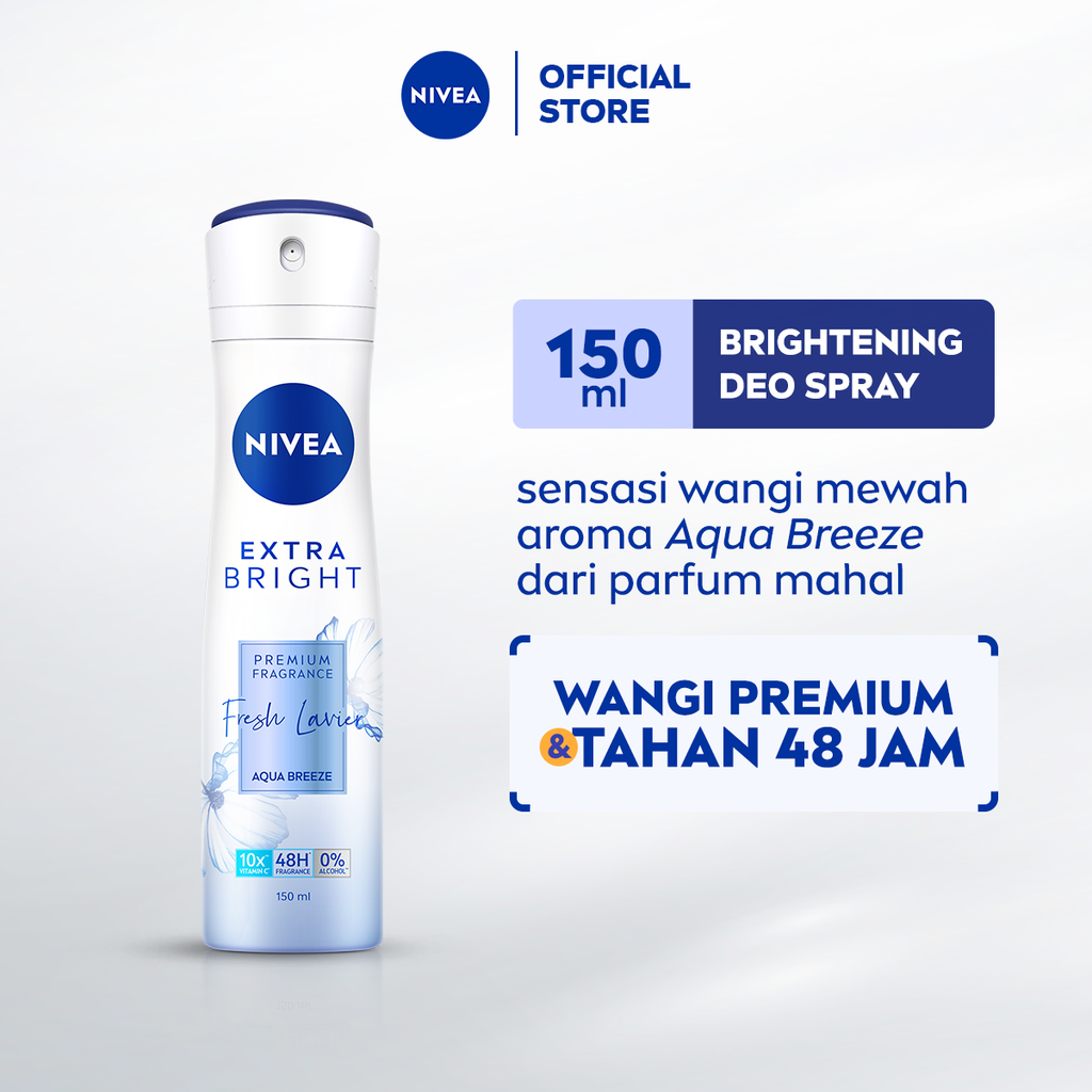 Jual NIVEA Deodorant Spray Extra Bright Premium Fragrance Fresh Lavier ...