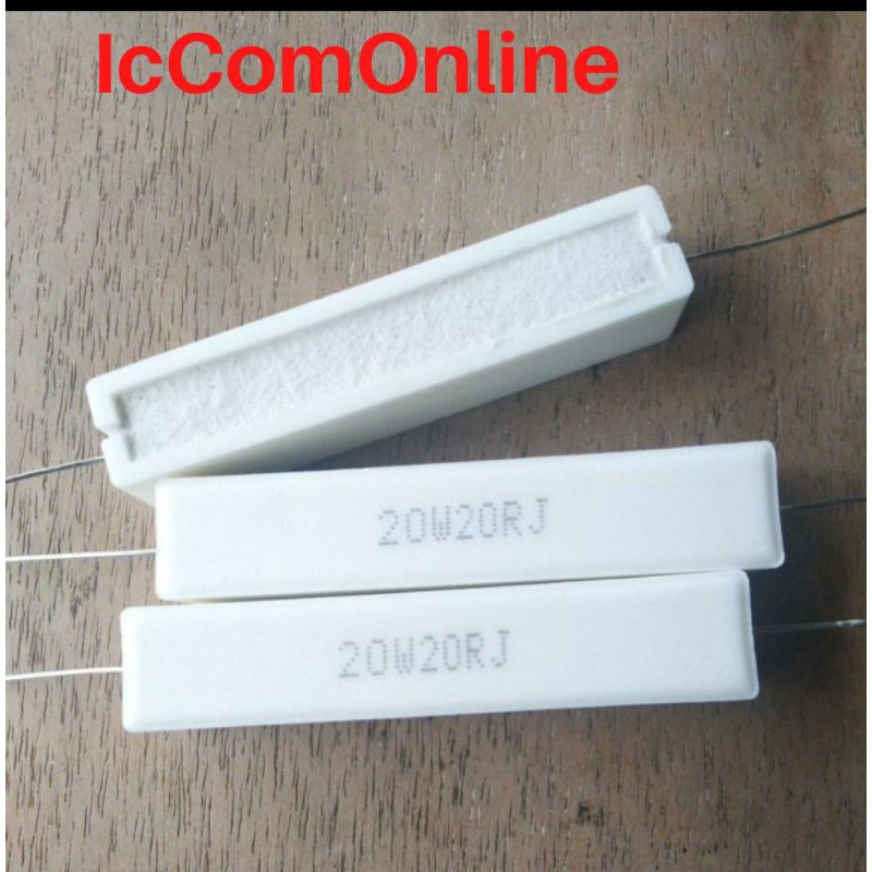Jual Resistor Kapur R 20 W 20ohm 20watt 20R SUPER | Shopee Indonesia