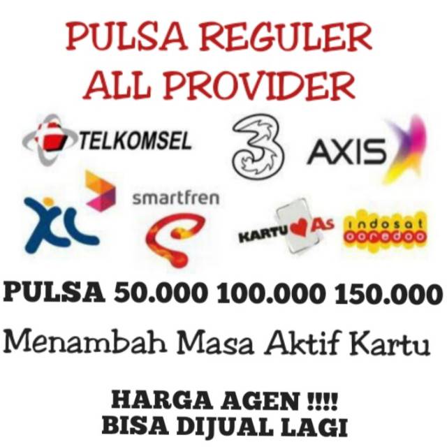Jual ISI ULANG PULSA REGULER ALL OPERATOR 50K 100K 150k | Shopee Indonesia