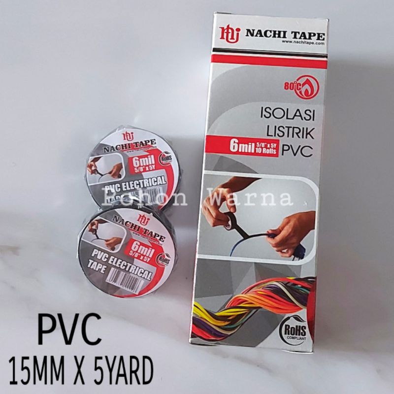 Jual Isolasi Listrik NACHI 15mm / pvc nachi / isolasi kabel | Shopee ...