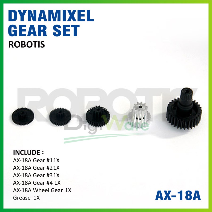 Jual Dynamixel AX-18A Gear Set for Servo Dynamixel AX-18A | Gear AX18 ...