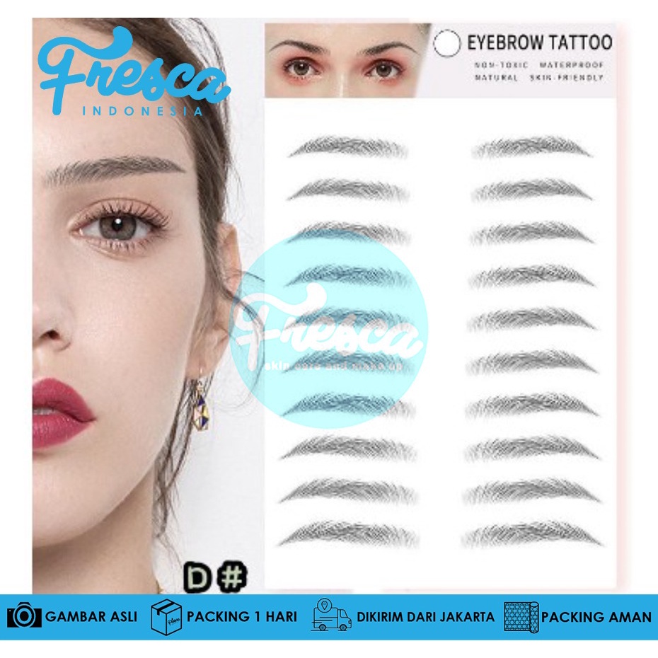 Jual [1 PASANG] Stiker Tato Alis 4D Rias Alis Seperti Rambut Tempel ...