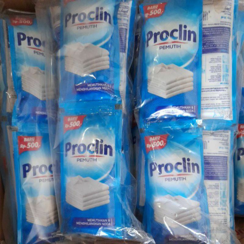 Jual Proclin 500 pemutih pakaian 1renceng isi 12pcs | Shopee Indonesia