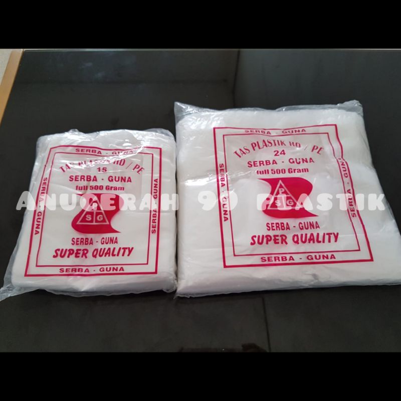 Jual Kantong plastik asoy HD/PE SerbaGuna bening ukuran 15, 24 isi 500gr | Shopee Indonesia