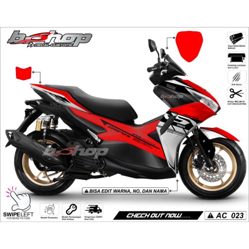 Jual DECAL STICKER MOTOR YAMAHA AEROX 155 MOTIF GRAFIS RS FULL BODY ...