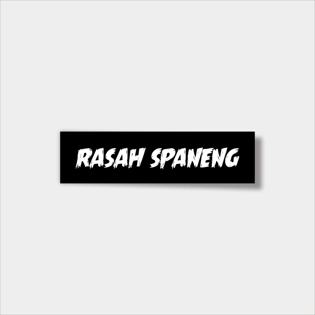 Jual Stiker brand/stiker distro/stiker graftac Rasah Spaneng anti air ...