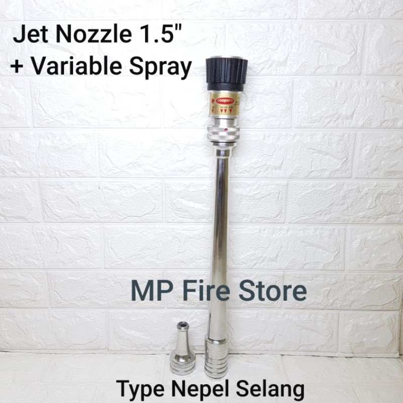 Jual FIRE JET NOZZLE 1.5 in NEPEL SELANG PEMADAM ALUMINIUM + VARIABLE SPRAY | Shopee Indonesia