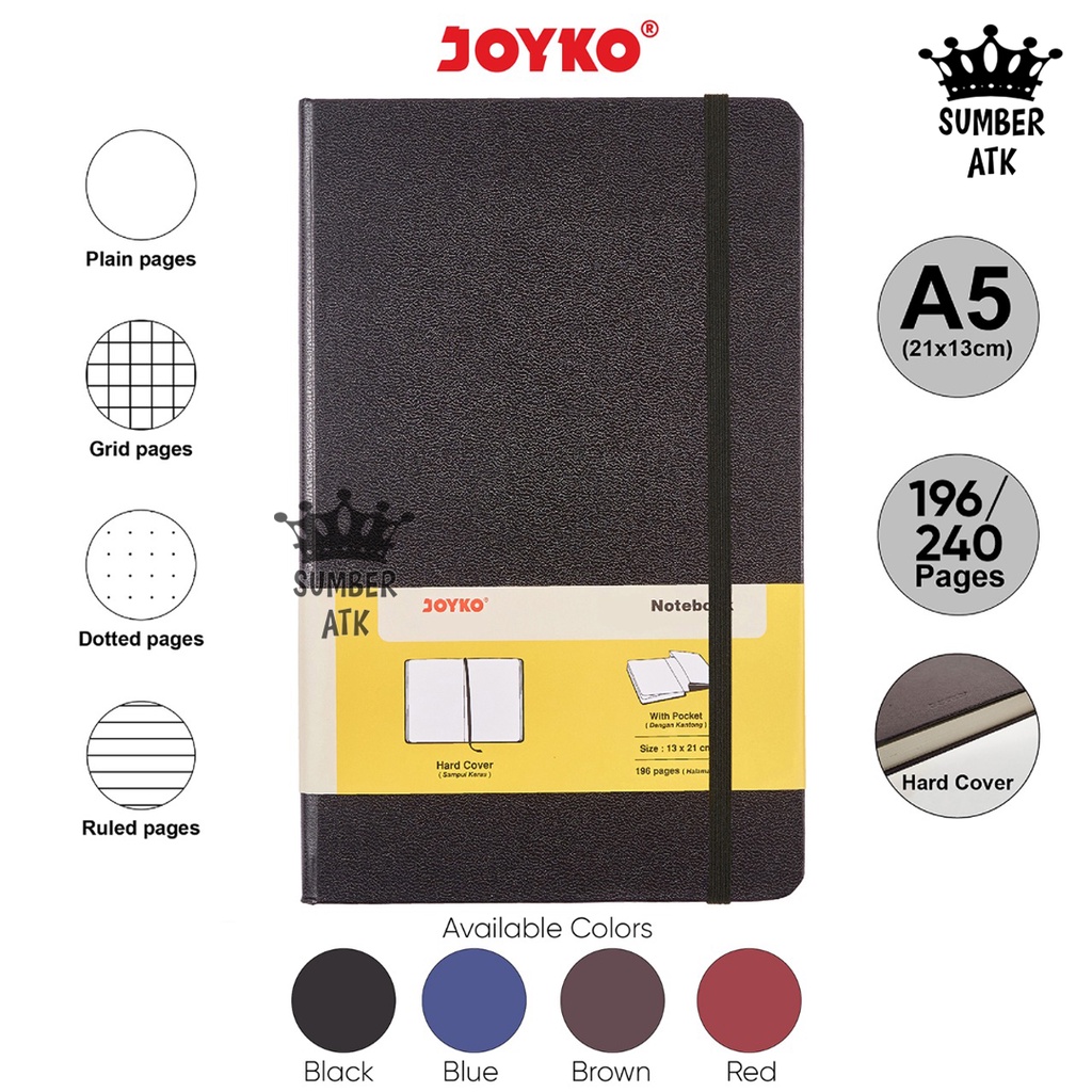 Jual Notebook Buku Tulis Catatan Diary Agenda Joyko Hard Cover NB-663 ...