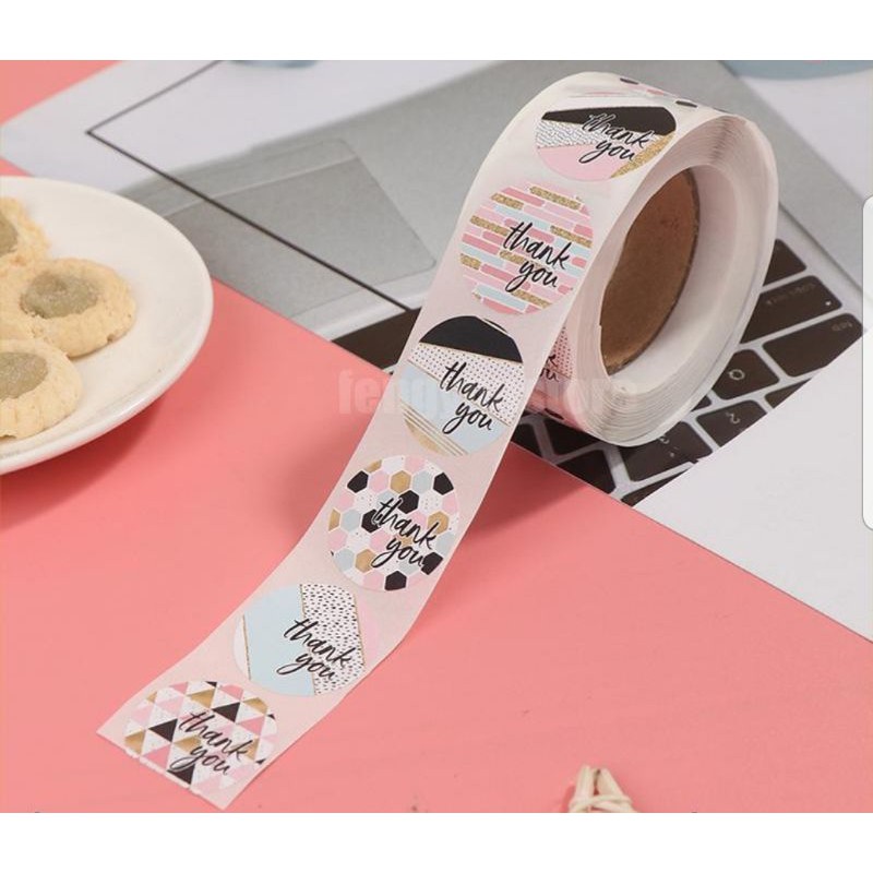 Jual D1 sticker label toko kemasan paper murah cutting design glossy ...