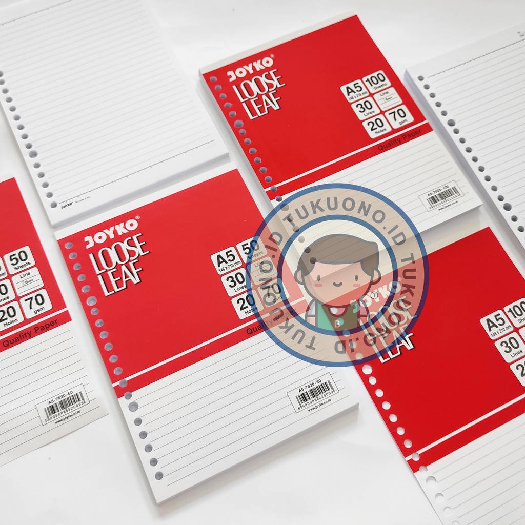 Jual JOYKO Loose Leaf A5 | Ukuran 210x150mm | Isi Kertas Binder | Shopee Indonesia