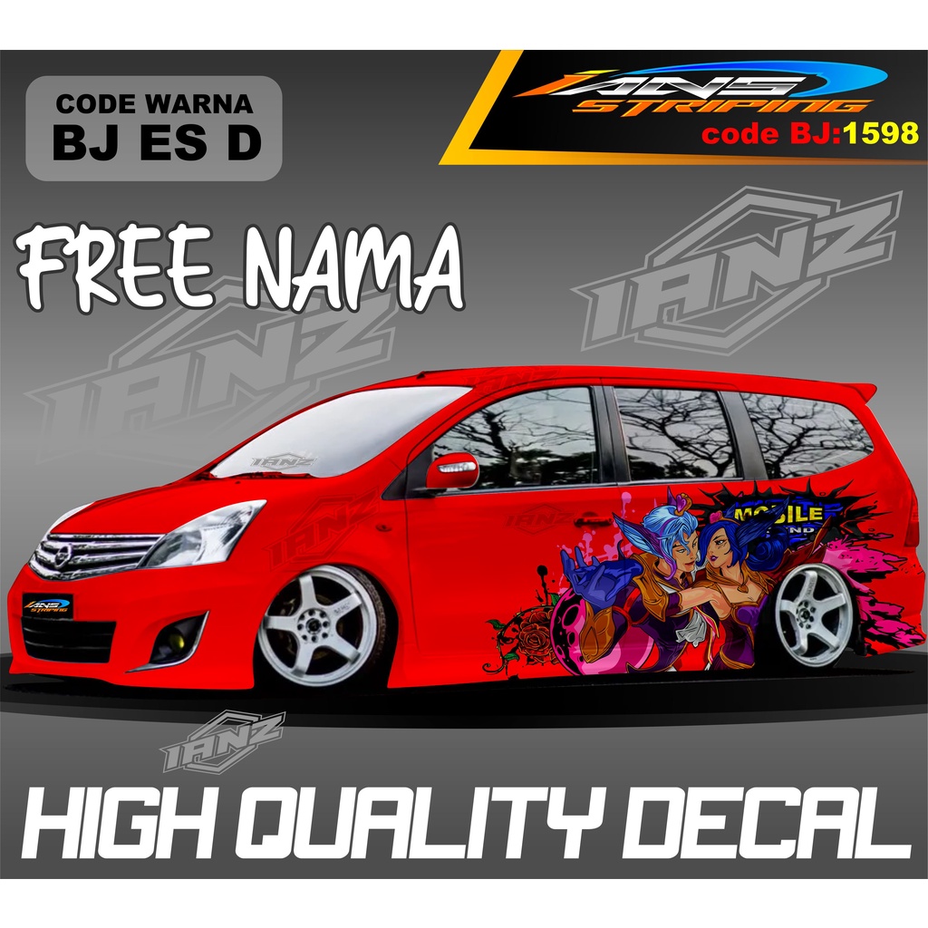 Jual STICKER DECAL MOBIL GRAND LIVINA MOTIF MOBILE LEGEND / STIKER ...