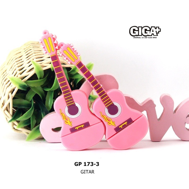 Jual FLASHDISK KARAKTER GITAR PINK MF 173 - 3 4GB 8GB 16GB 32GB ...