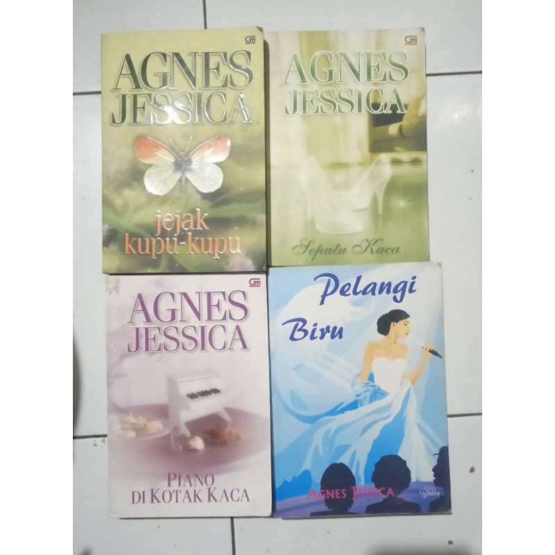 Jual Novel Agnes Jessica Pelangi Biru,Sepatu Kaca,Jejak Kupu-Kupu,Piano ...