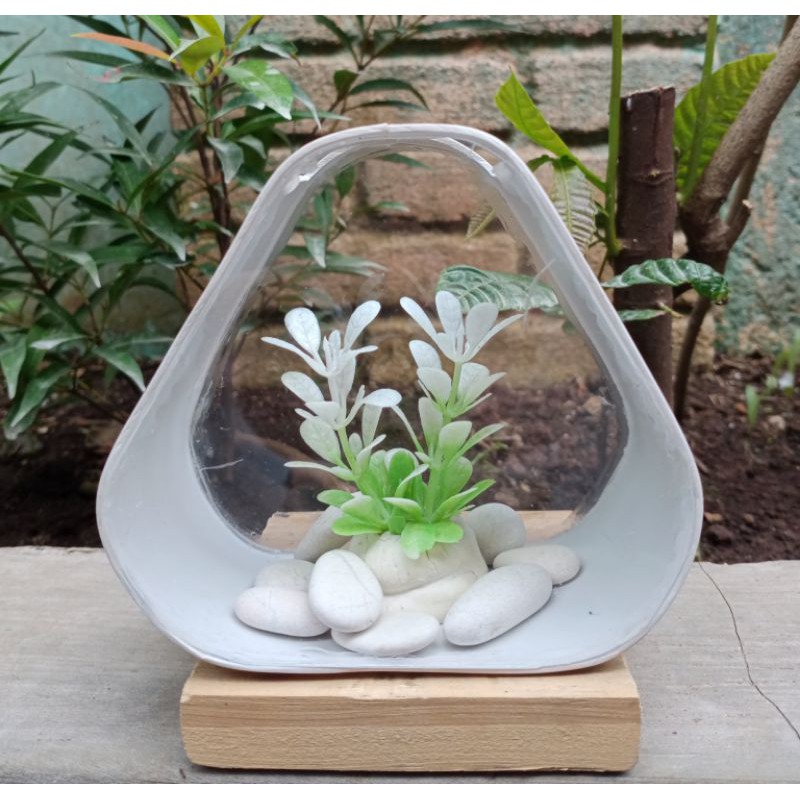 Jual aquarium mini unik akrilik pvc segitiga cupang,gapi,neon,ikan hias ...