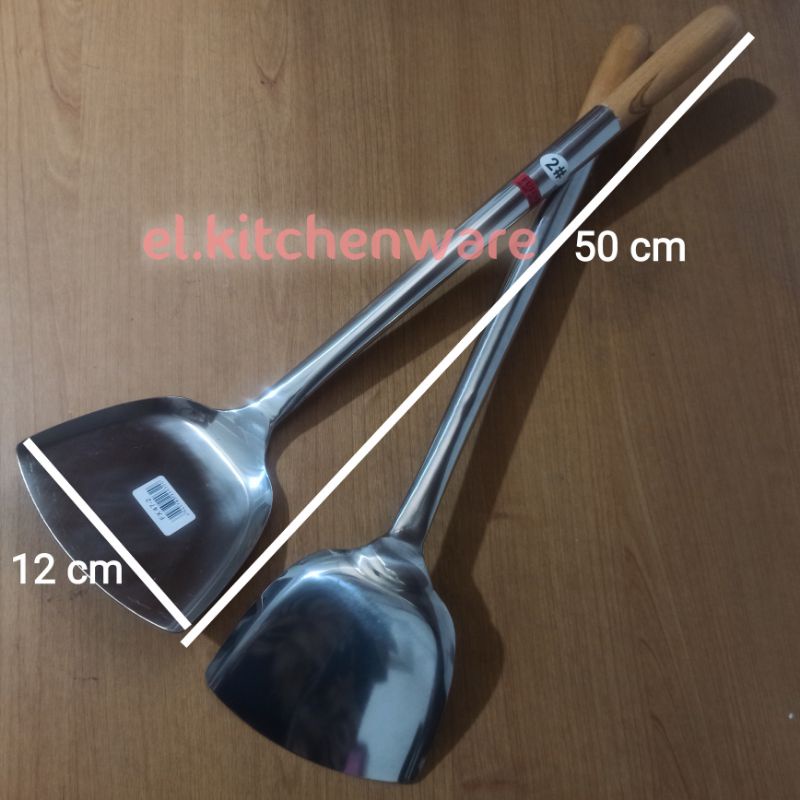 Jual sodet gagang kayu - merk fujinex original - spatula jumbo panjang ...