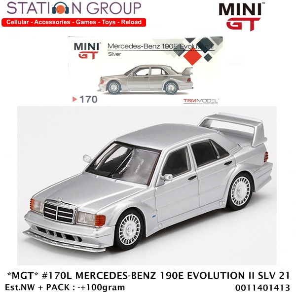 Jual MINI GT #170L MERCEDES-BENZ 190E EVOLUTION II SILVER 1-64 ...