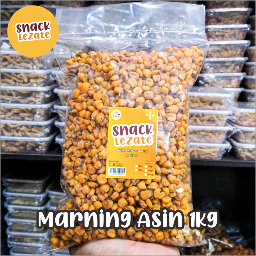 Jual Marning Jagung Asin 1KG Kiloan Gurih Renyah Murah / Jagung Marning ...