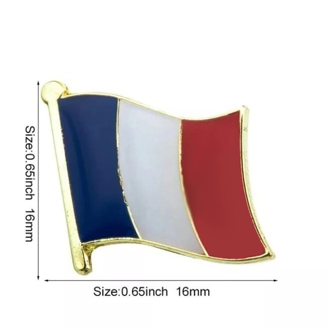 Jual Bros Pin Enamel Bendera Perancis France Flag Peserta Piala Dunia ...