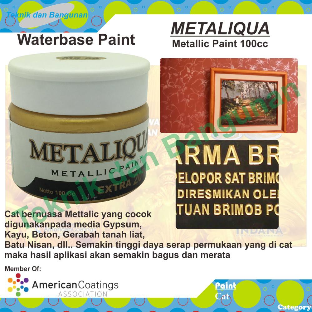 Jual Cat Emas Mettalic Paint Metaliqua MQ-06 Yellow Star | Shopee Indonesia