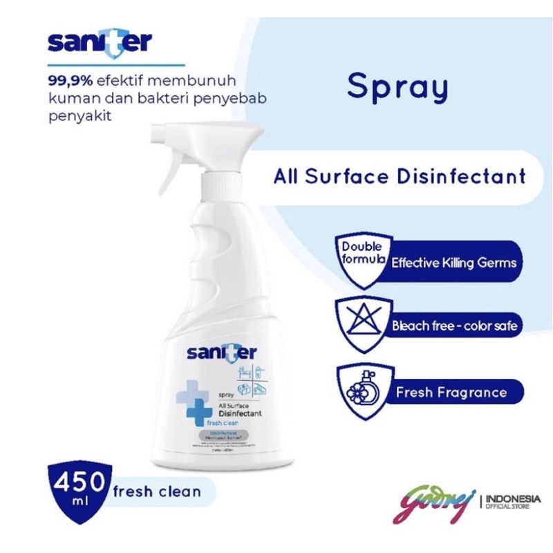 Jual Saniter Spray All Surface Disinfectant 450ml | Shopee Indonesia
