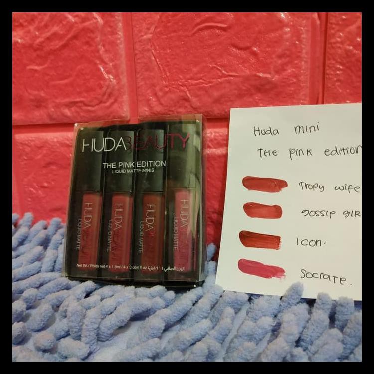Jual Recommended Huda Mini Nude Collection Lip Cream Isi 4 Terlaris ...