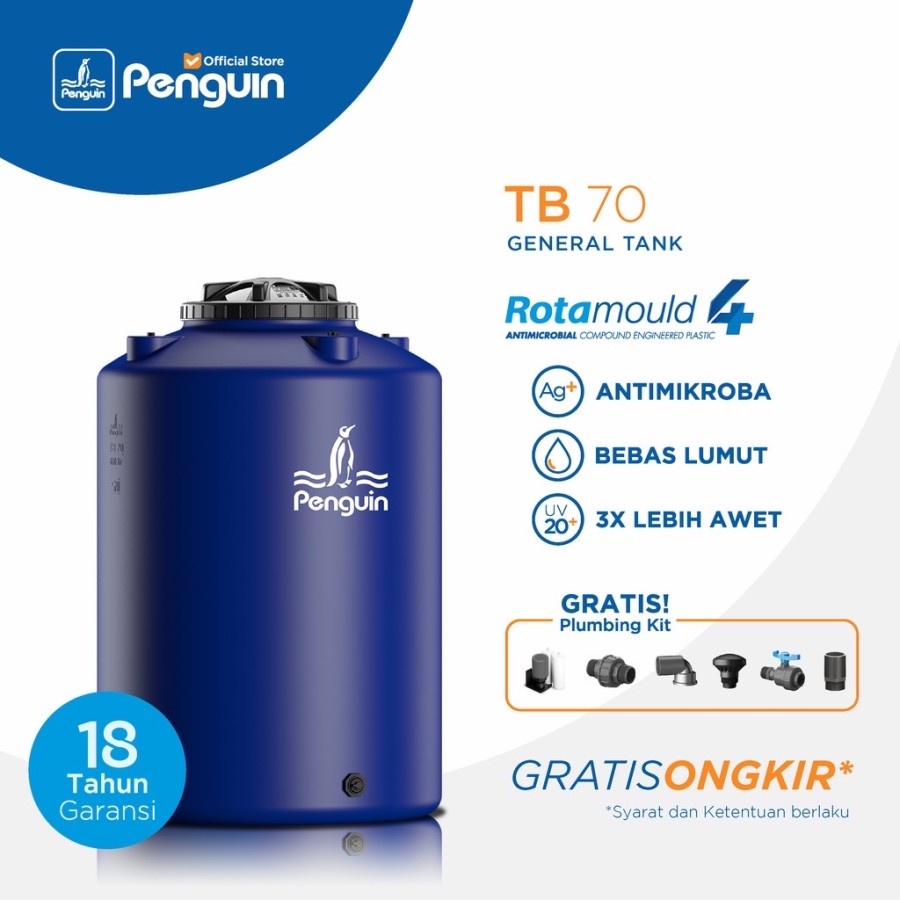 Jual Pinguin Tangki Air / Toren Air / Tandon Tb 70 650Liter - orange ...
