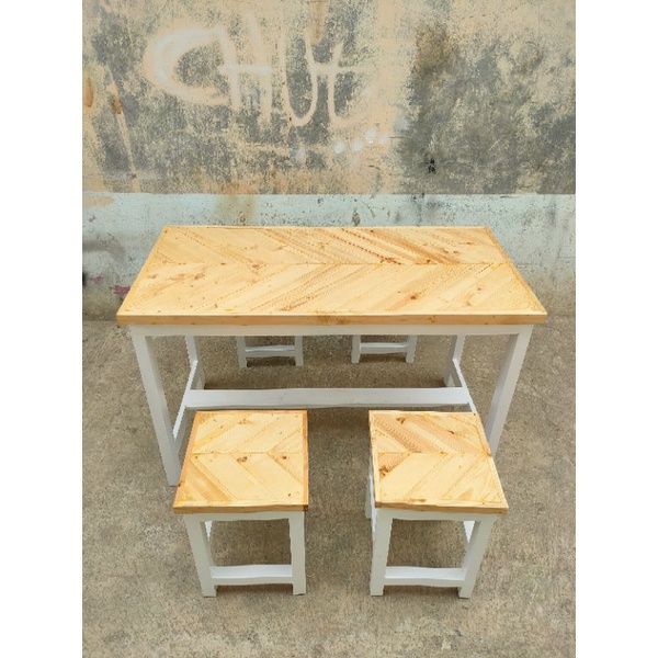 Jual Meja Restoran/ Meja set 1meja +4 kursi/ Meja Makan/Meja | Shopee ...