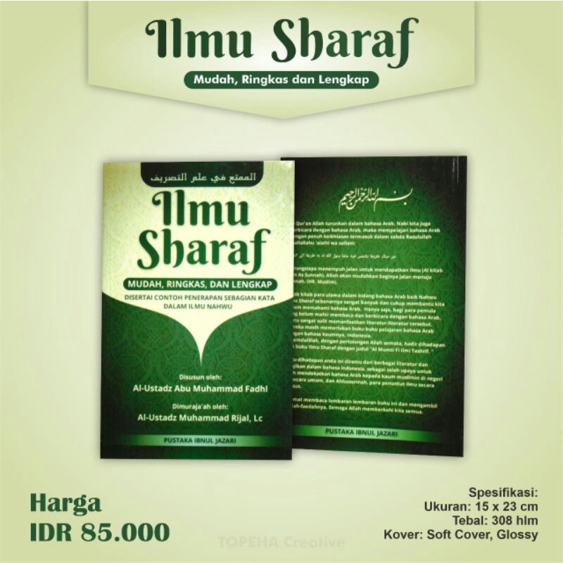 Jual Ilmu Shorof Mudah, Ringkas dan Lengkap Disertai Contoh Penerapan ...