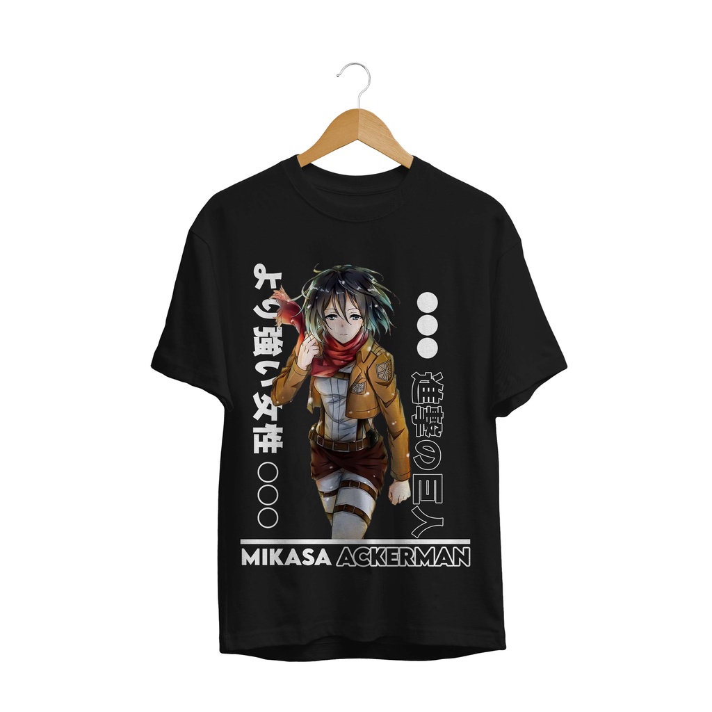 Jual KAOS DISTRO ANIME MIKASA STRONGER SHINGEKY NO KYOJIN SNK AOT ...
