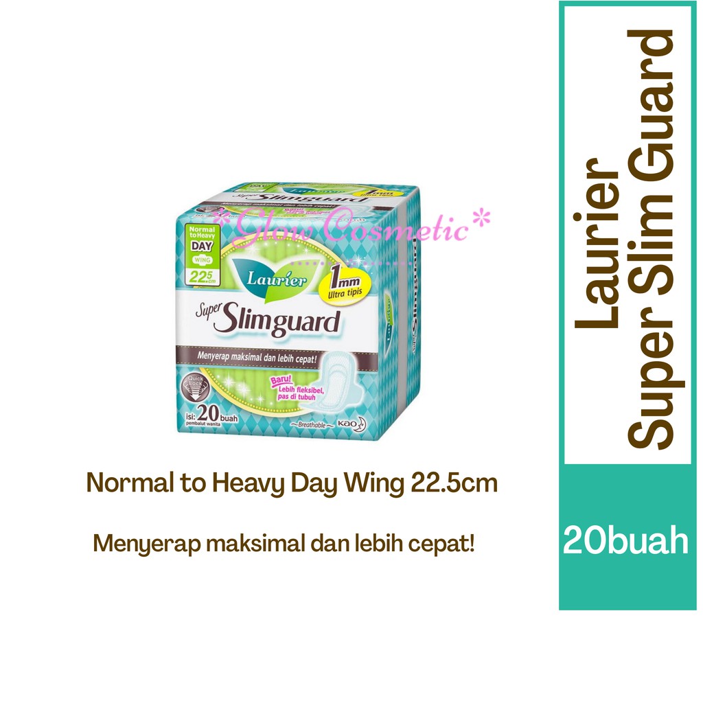 Jual PEMBALUT LAURIER SUPER SLIM GUARD NORMAL TO HEAVY DAY WING 22,5CM ...
