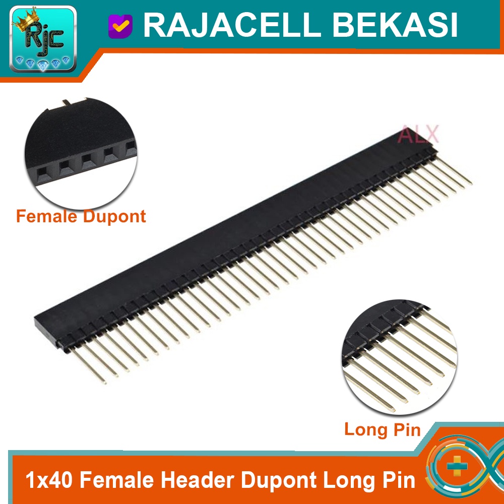 Jual 1x40 Female Header Long Pin Kaki Panjang 40pin PC104 Stackable ...