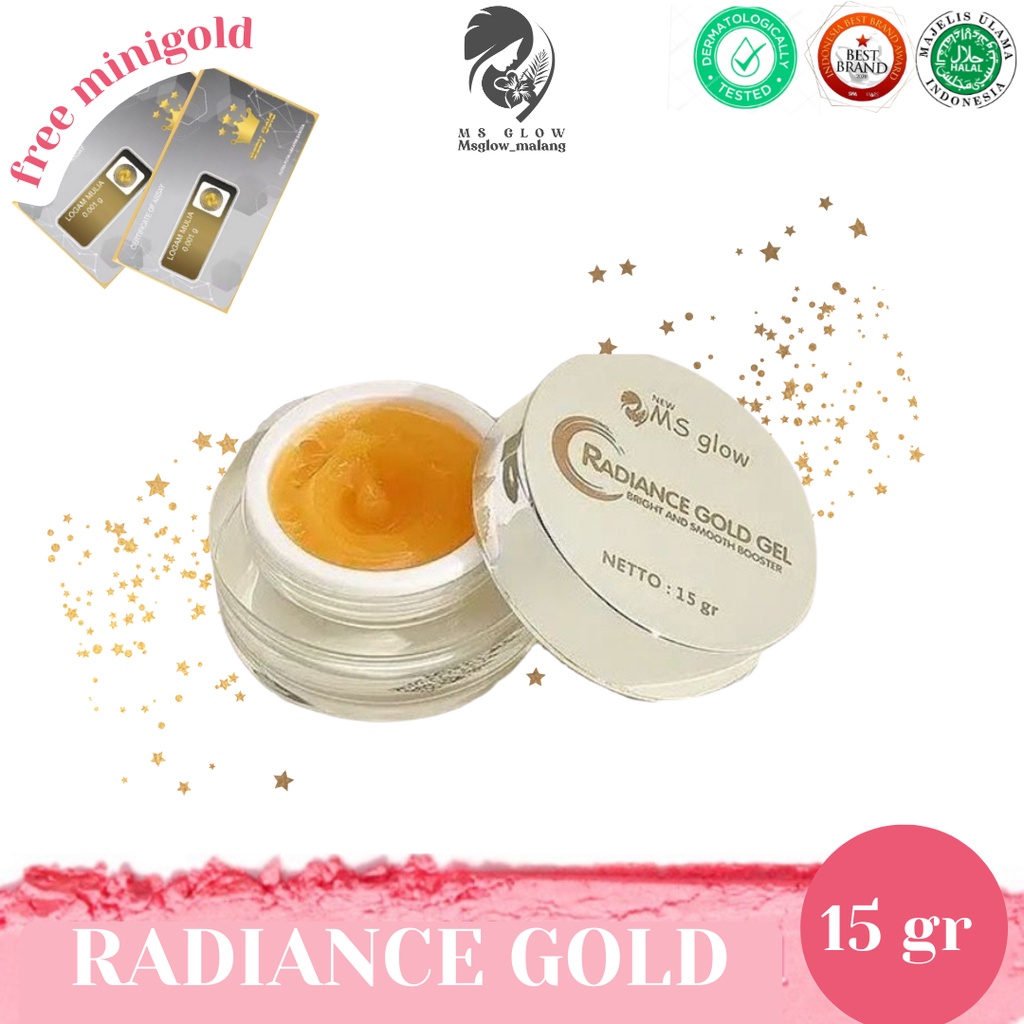 Jual (BISA COD) Ms Glow Radiance Gold Gel | Radiance Gold | Masker ...