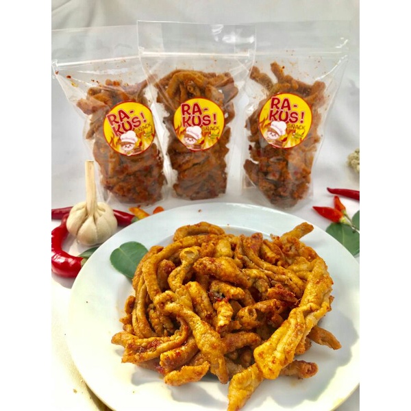 Jual (SNACKRAKUS) KRIPIK USUS PEDAS DAN ORIGINAL KRIUK TERMURAH 90GRAM ...