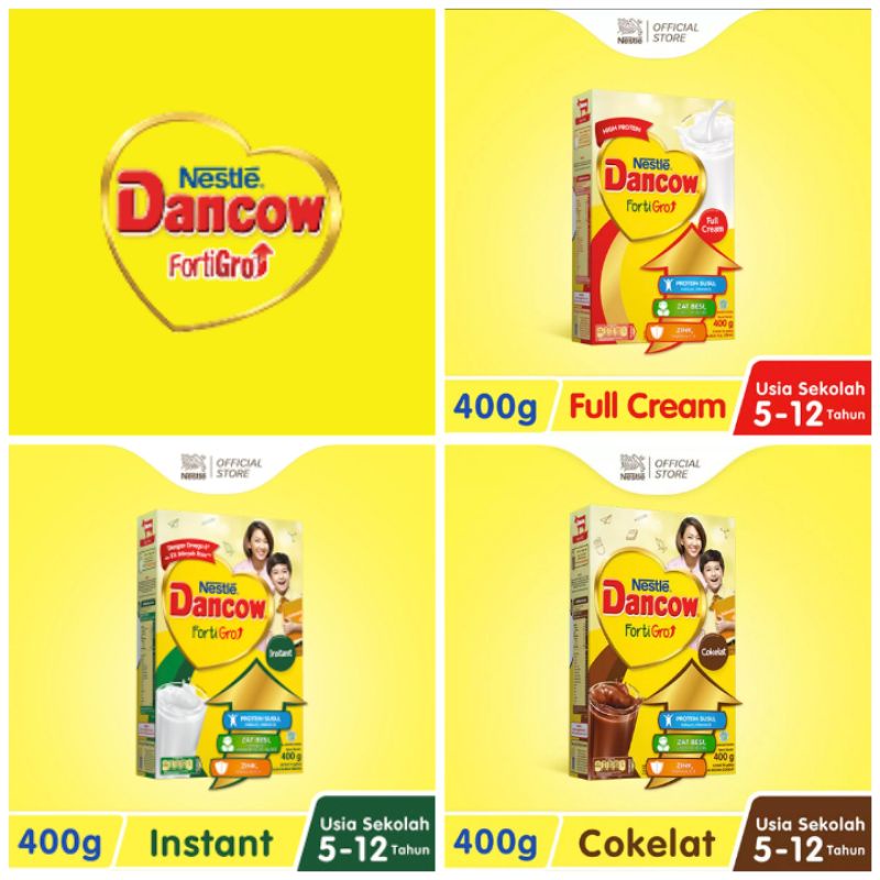Jual DANCOW Fortigro Full Cream / Instant / Instant Cokelat 400 gr ...
