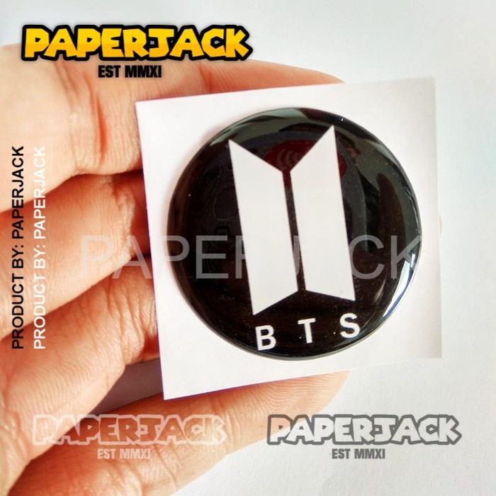 Jual EMBLEM LOGO BTS STIKER RESIN TIMBUL LENTUR BULAT AKSESORIS ...