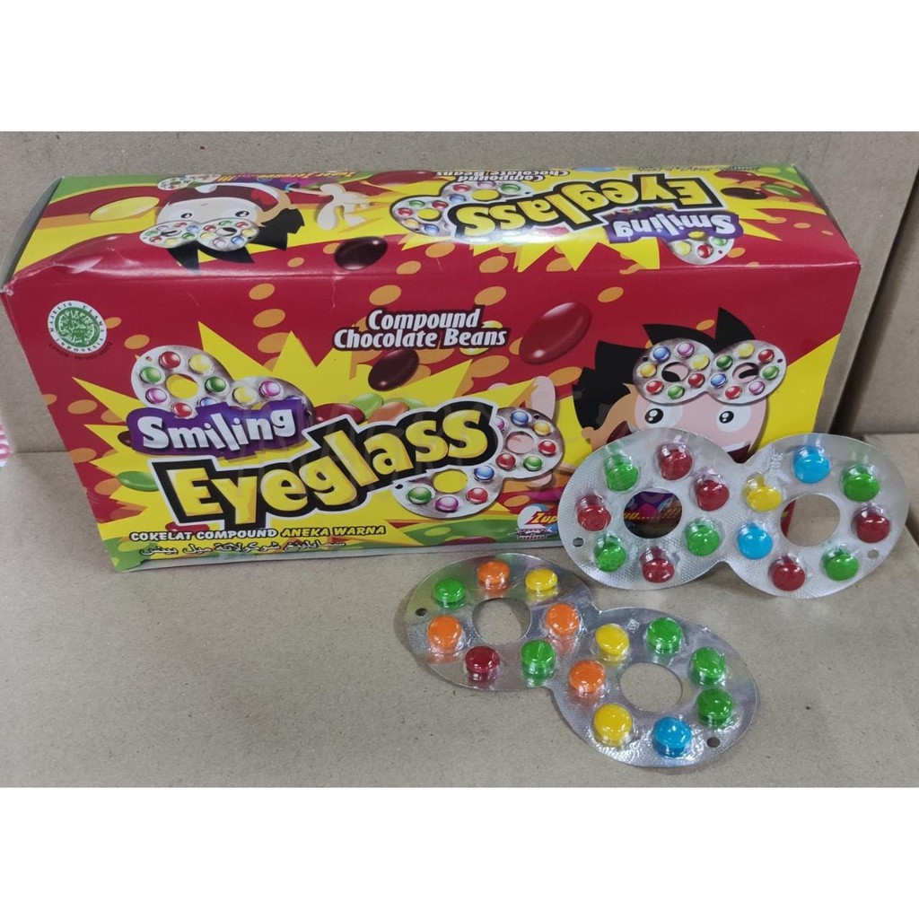 Jual SMILING EYEGLASS CHOCOLATE 40pcs x 8gr | Shopee Indonesia