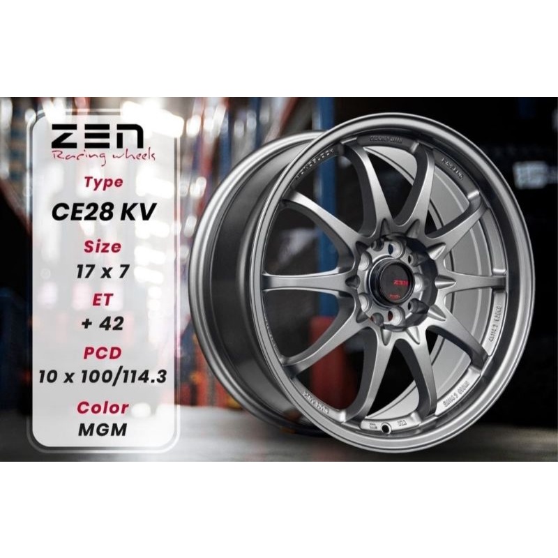 Jual Velg Zen CE28 KV 7-17 10x100/114,3 ET42 Colour MGM | Shopee Indonesia