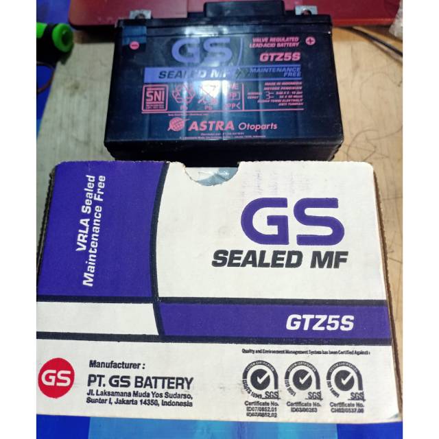 Jual Aki /accu kering asli gs Astra type gtz5s for all matic dll | Shopee Indonesia