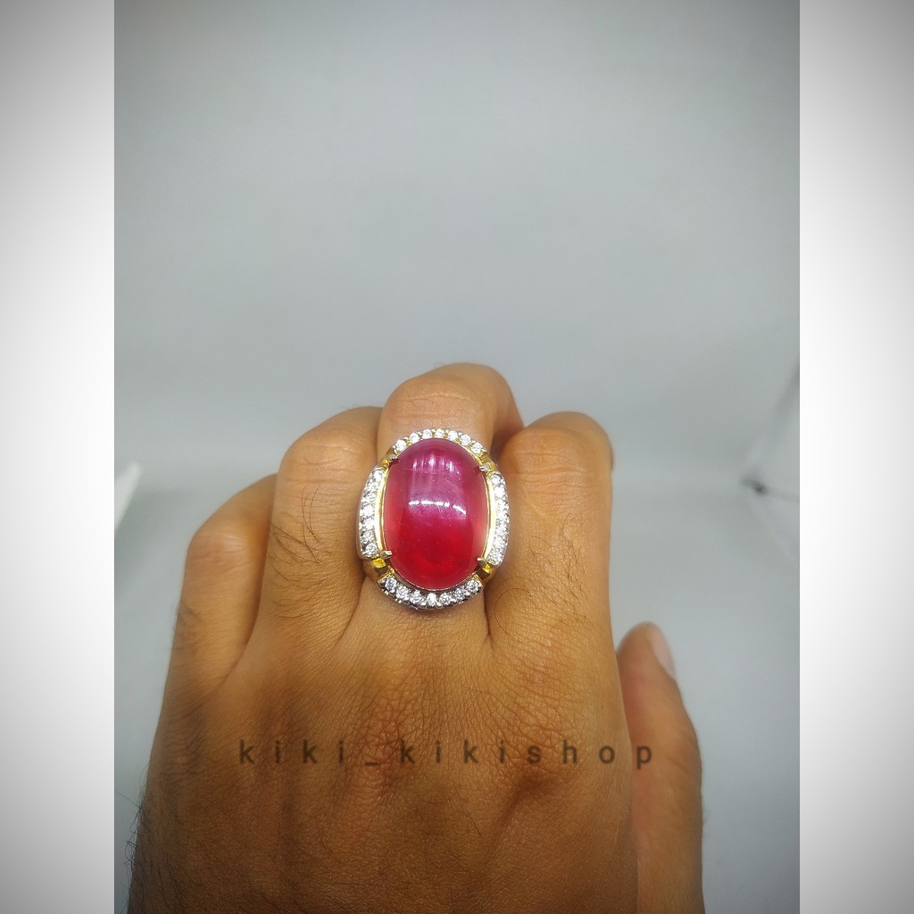 Jual Batu Permata Natural Ruby star corundum bagus | Shopee Indonesia